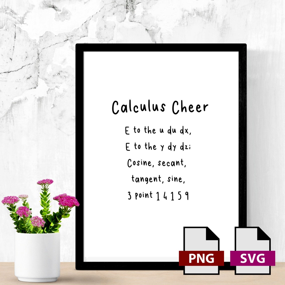 Calculus Cheer PNG SVG Digital Download Math Classroom Printable ...