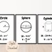 Geometry Shape Bundle Math Printable Digital Download Area Volume ...