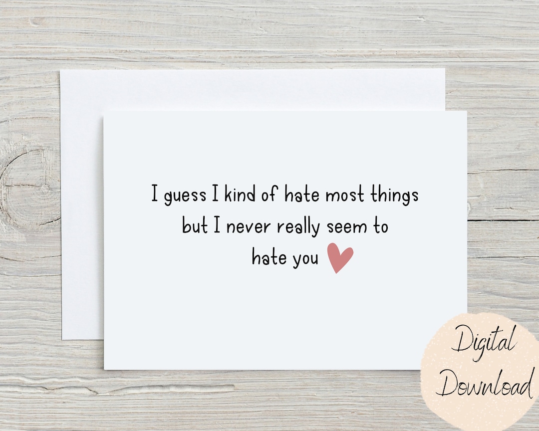 Printable Card | I Hate Most Things | April Ludgate Card | Valentine's ...