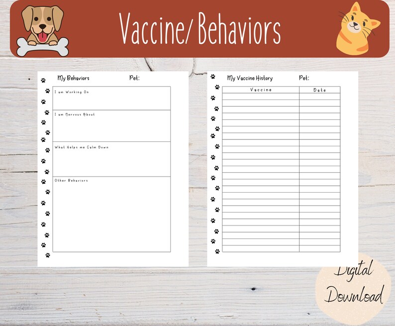 Printable Pet Sitter Planner Pack | Pet Planner Dog Cat | Pet ...