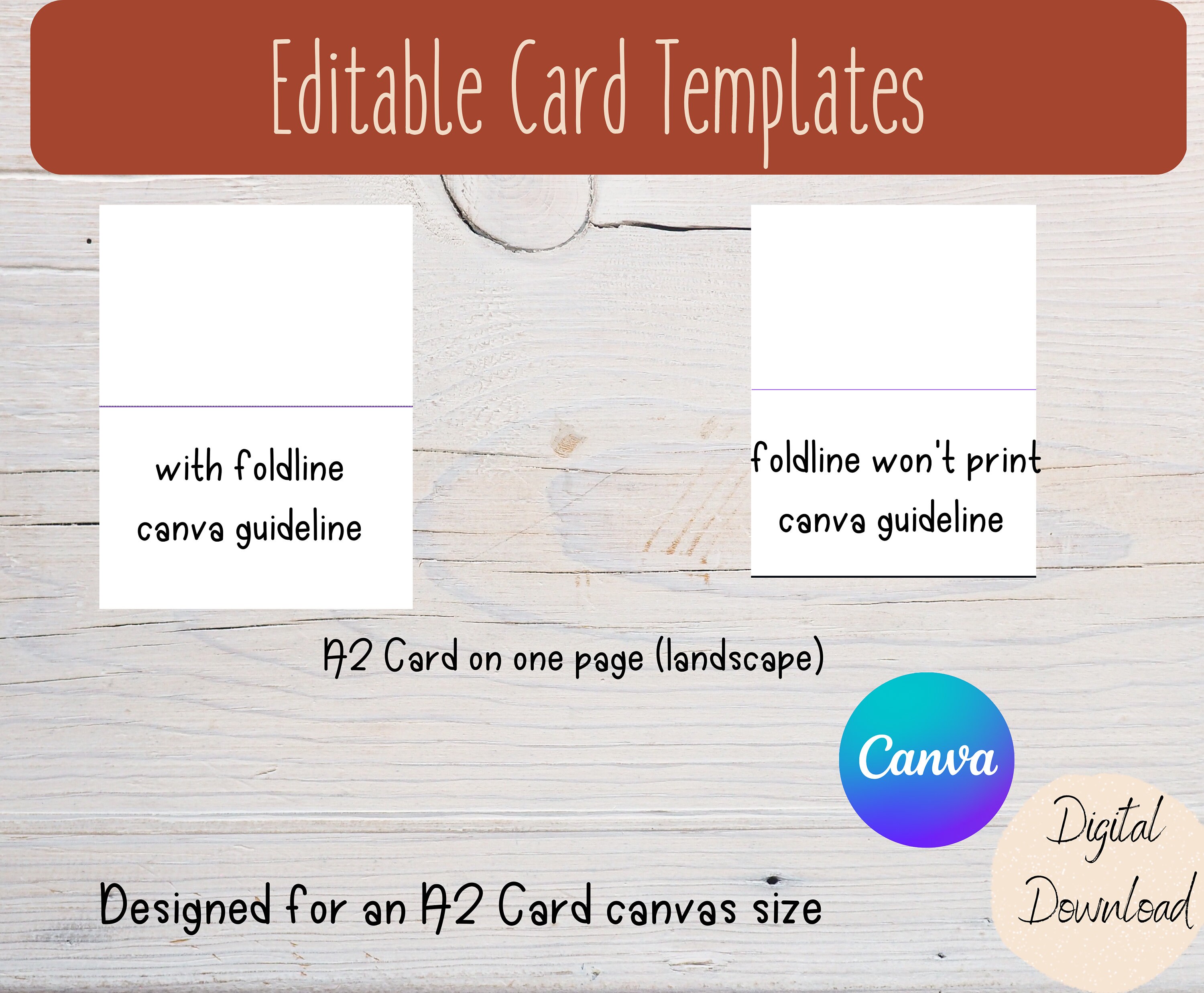 Editable Card Canva Template | Greeting Card Template | Customizable ...