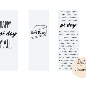 Pi Day Digital Bookmark Bundle | Math Classroom Printable | Algebra ...