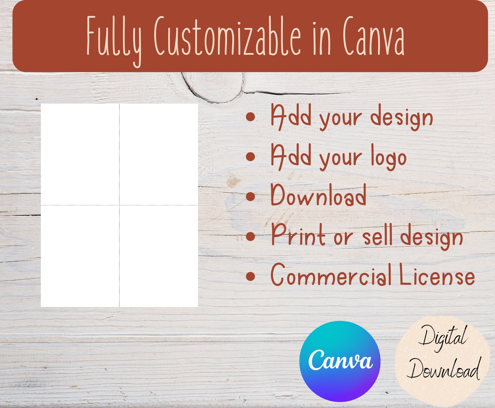 Editable Card Canva Template | Greeting Card Template | Customizable ...