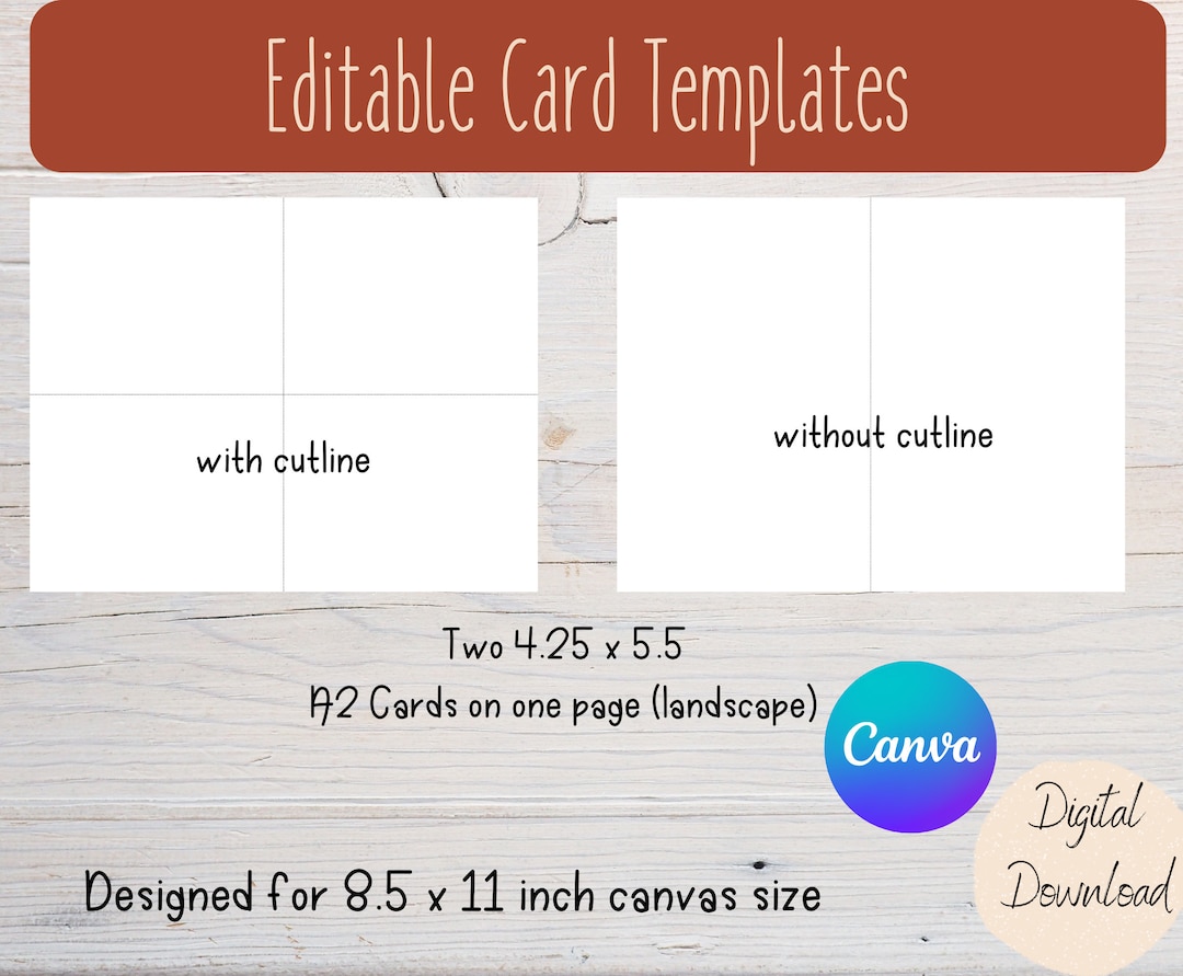 Editable Card Canva Template | Greeting Card Template | Customizable ...