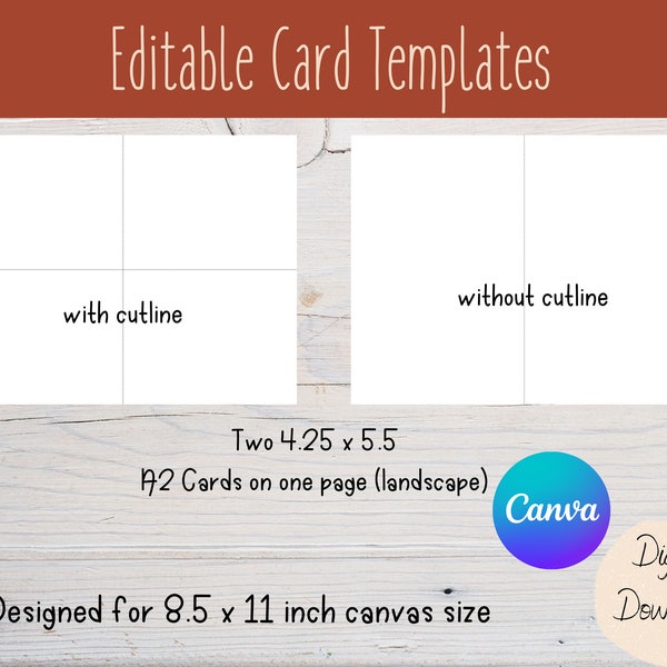 Printable Greeting Card Canva Template - Etsy