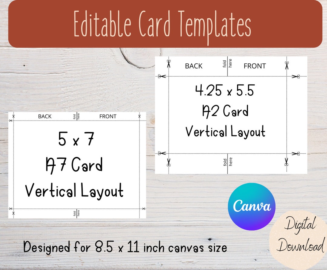 Editable Card Canva Template | Greeting Card Template | Customizable ...