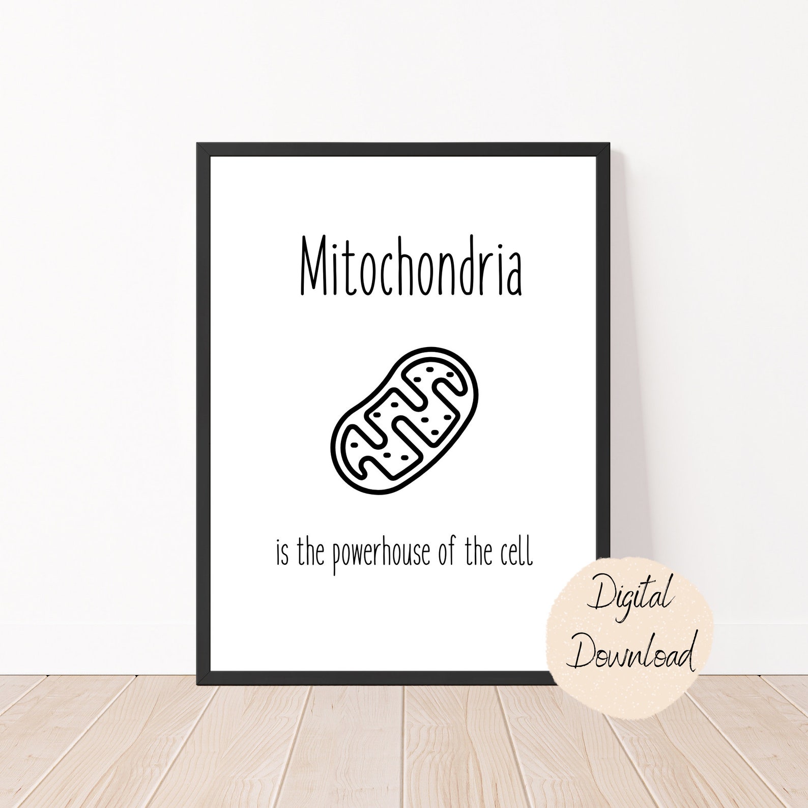 Biology Classroom Digital Print | Mitochondria Printable | Biology ...