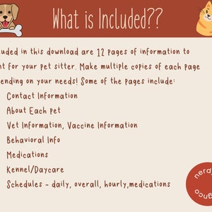Printable Pet Sitter Planner Pack | Pet Planner Dog Cat | Pet ...