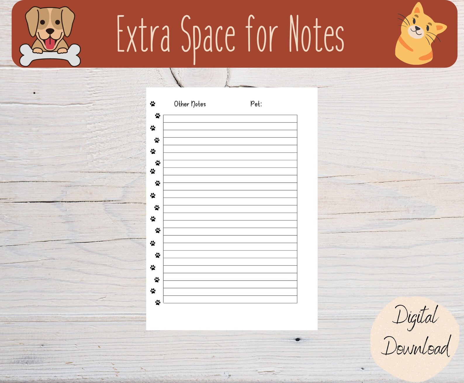 Printable Pet Sitter Planner Pack | Pet Planner Dog Cat | Pet ...