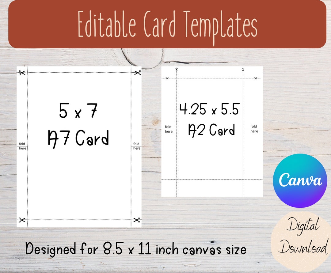Editable Card Canva Template | Greeting Card Template | Customizable ...