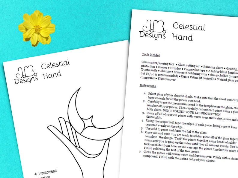 Celestial Hand Stained Glass Template INSTANT Digital Download ...