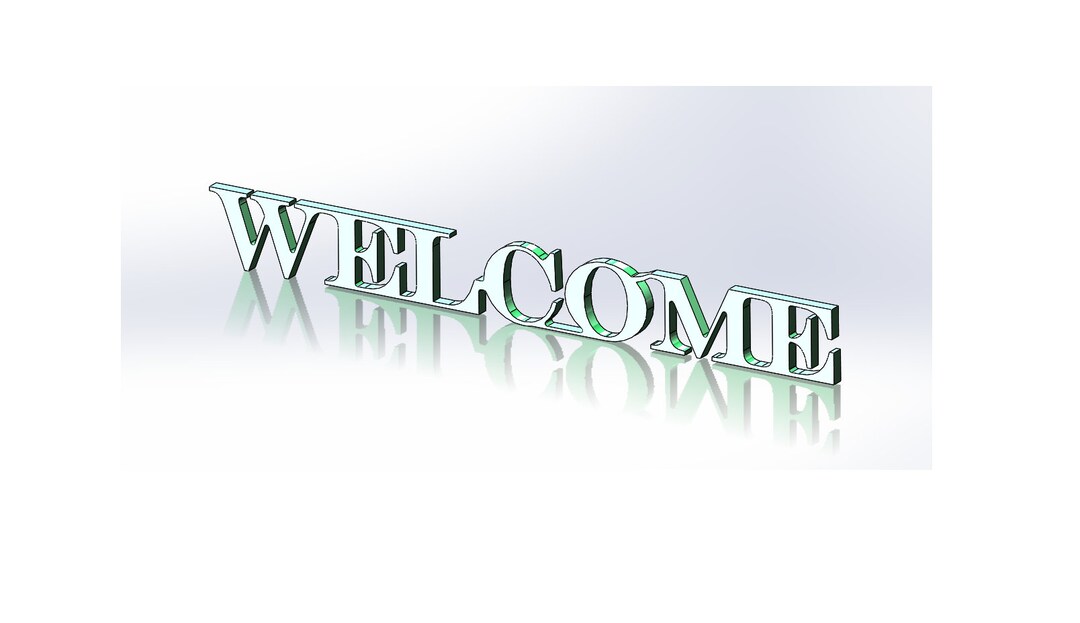 Welcome 3D STL - Etsy