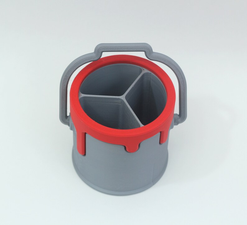 Desk Organiser Bucket, Customizable 3D Printed PLA Drippy Paint Bucket ...