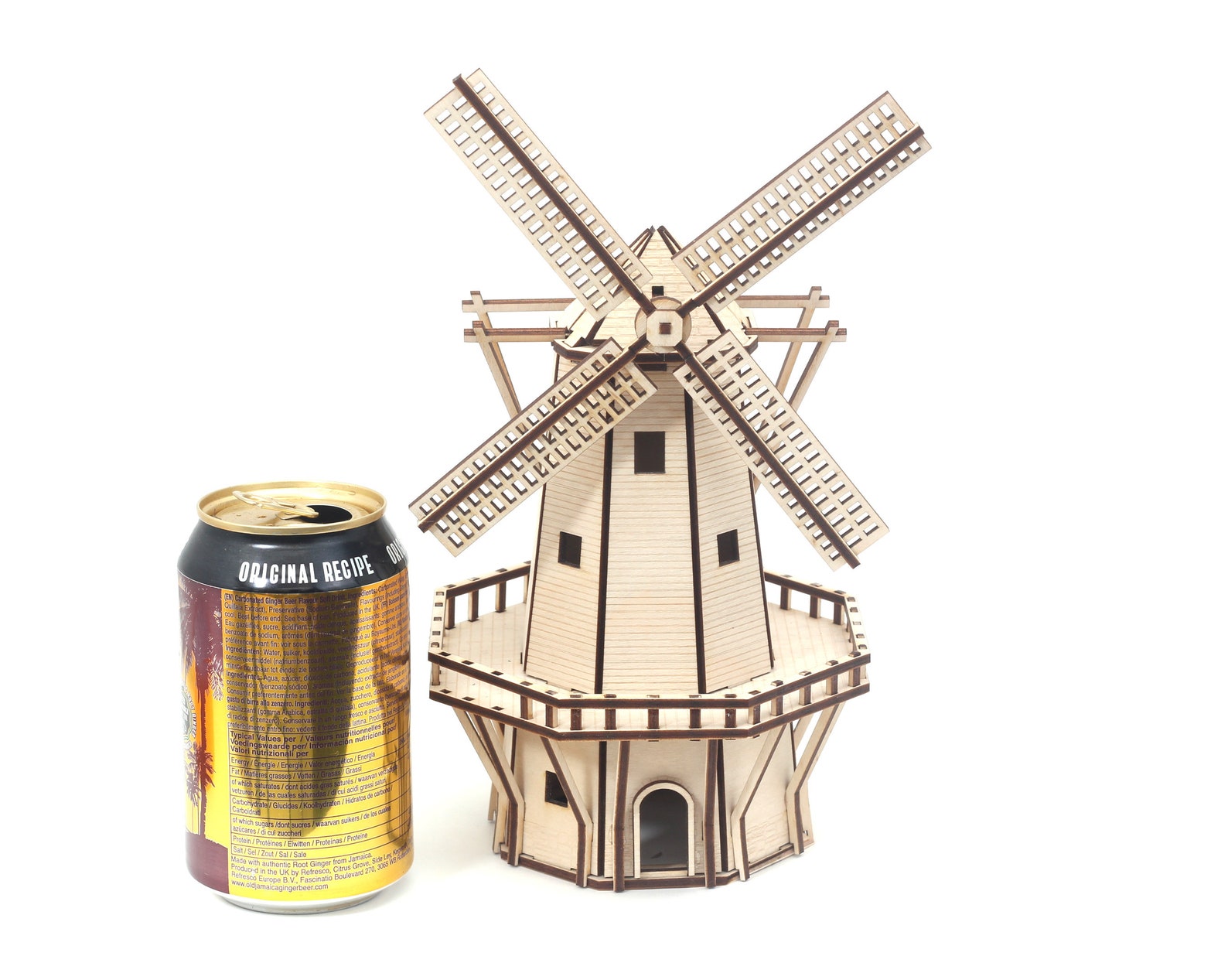 Mini Windmill, Wooden Windmill Model, Windmill Kit, Decorative Windmill ...