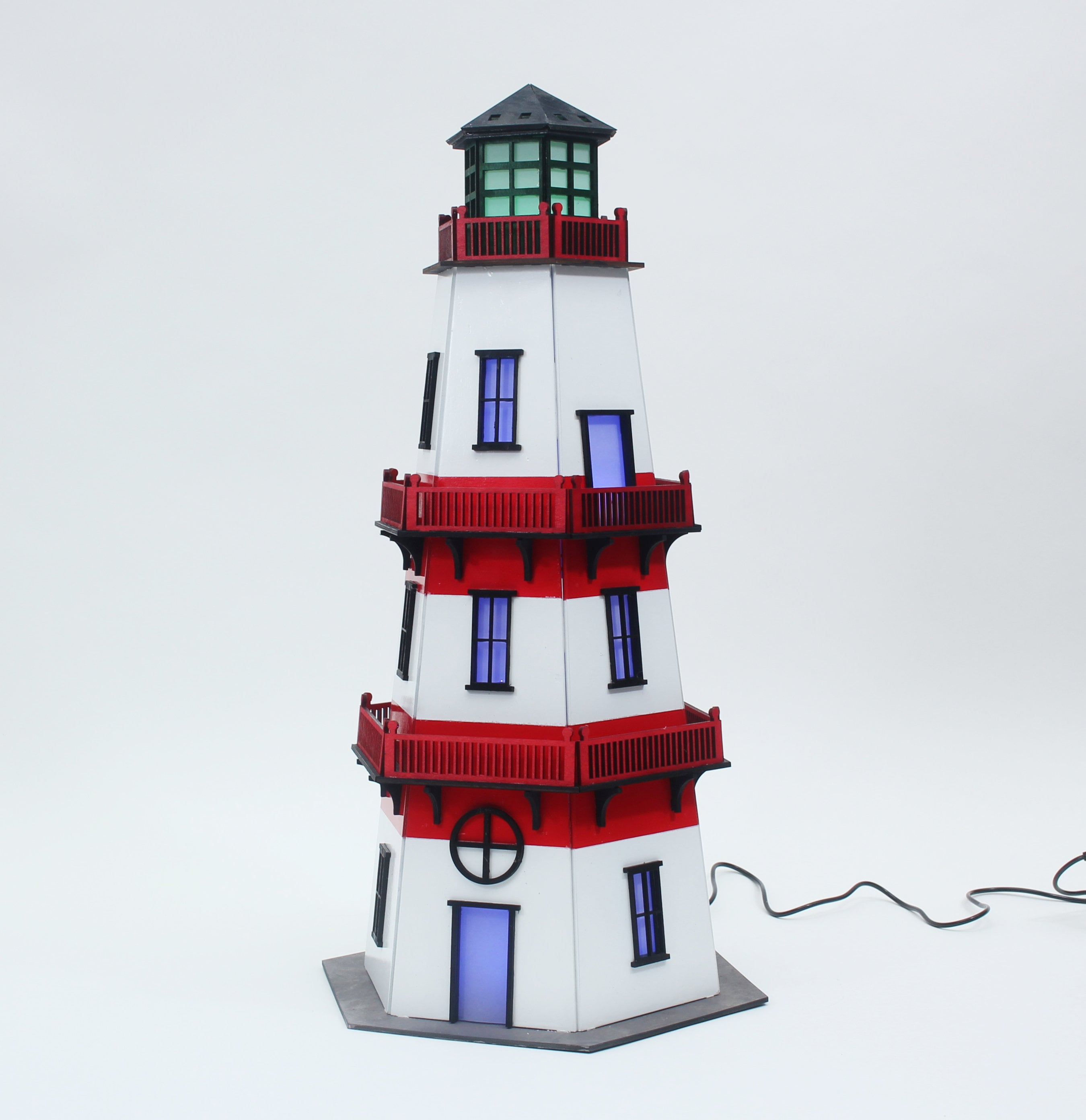 Wooden Lighthouse, Decorative Lighthouse, Lighthouse Lamp, Laser Cut ...