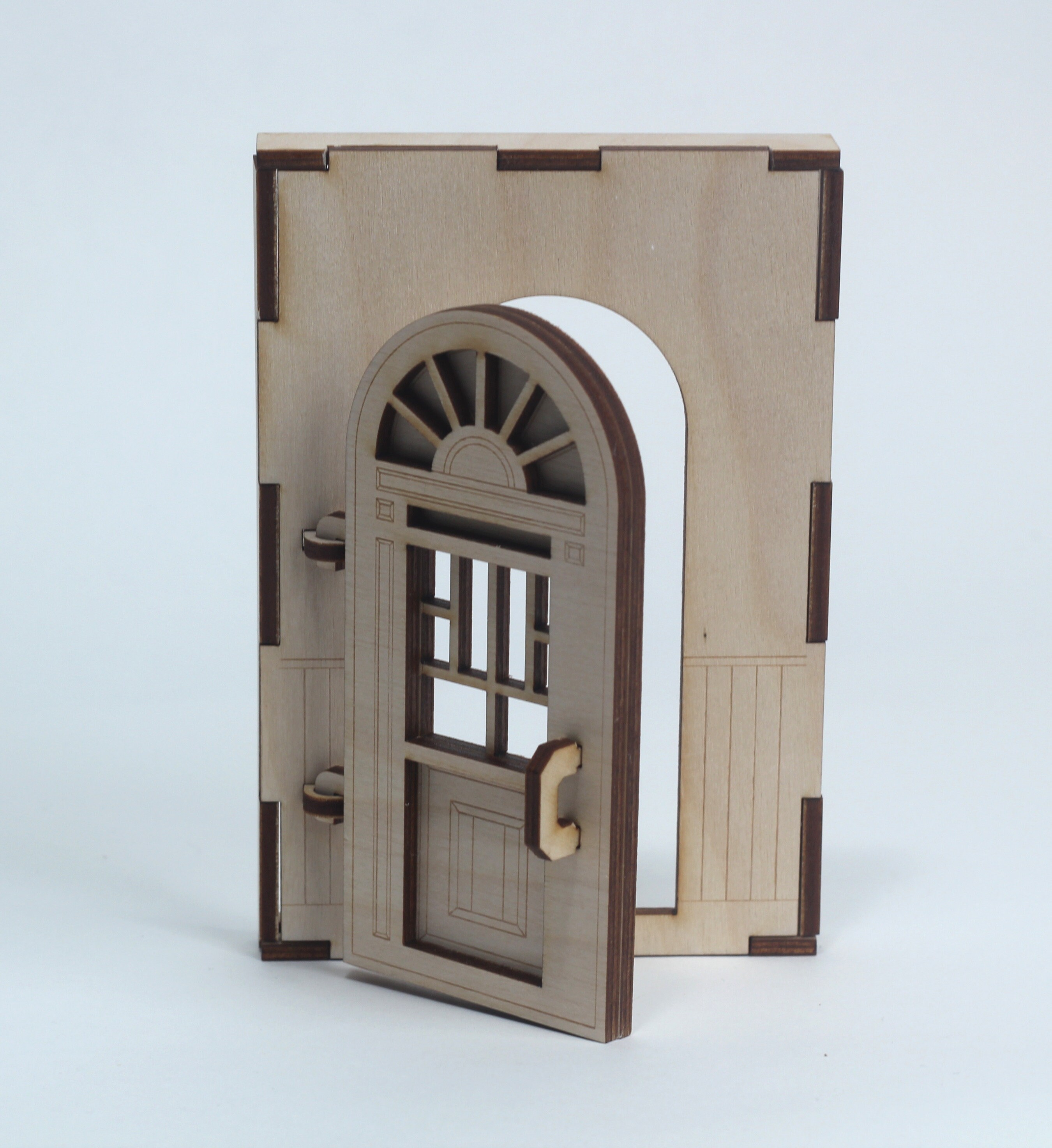 Laser-cut 3D Wooden Door , Opening Fairy Door Kit, Wooden Door ...