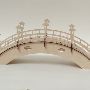 Laser Cut Arched Wood Foot Bridge, Wooden Bridge Construction Kit ...
