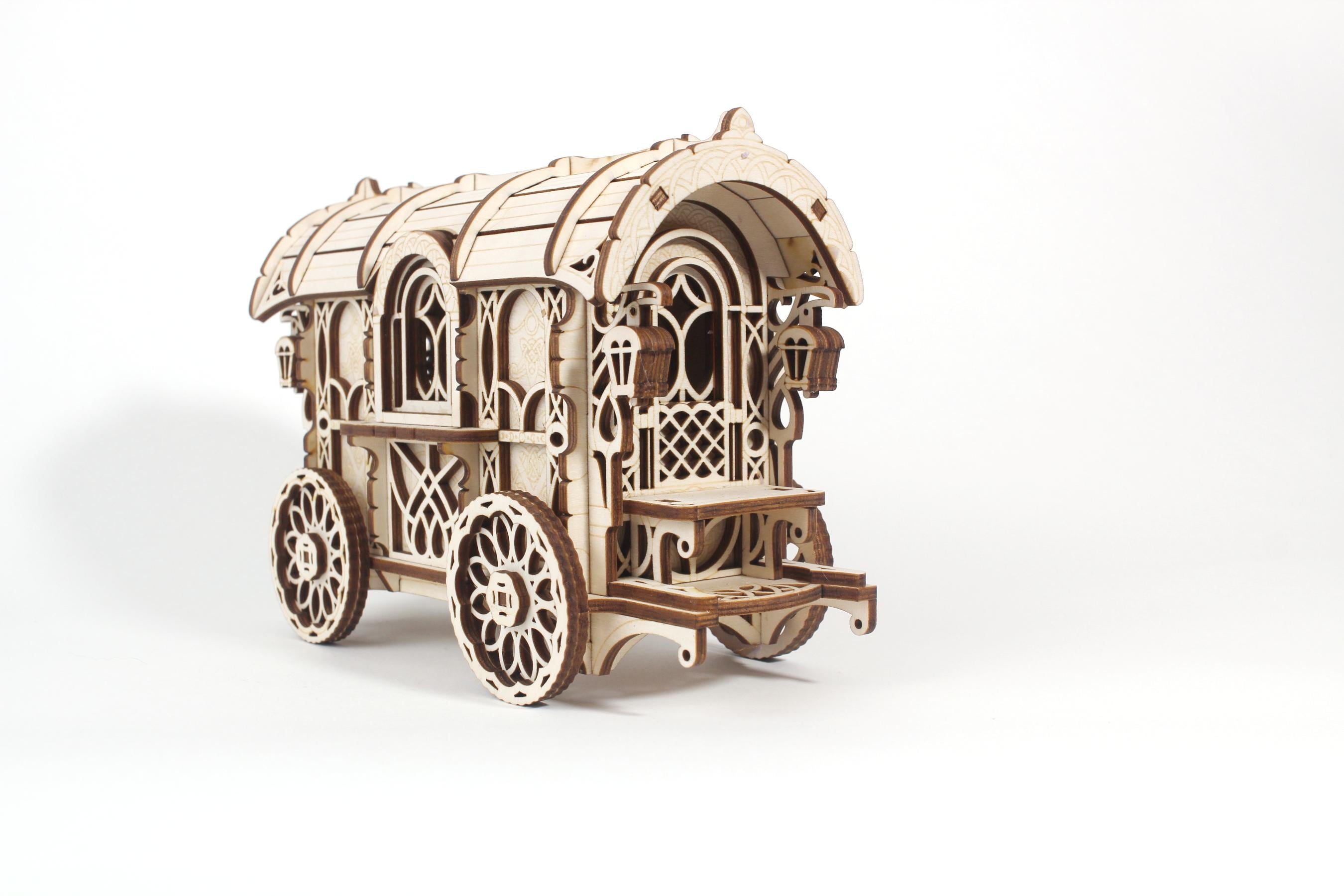 Nomad Caravan Wagon, Laser-cut Carriage , Wagon Kit ,intricate Laser ...