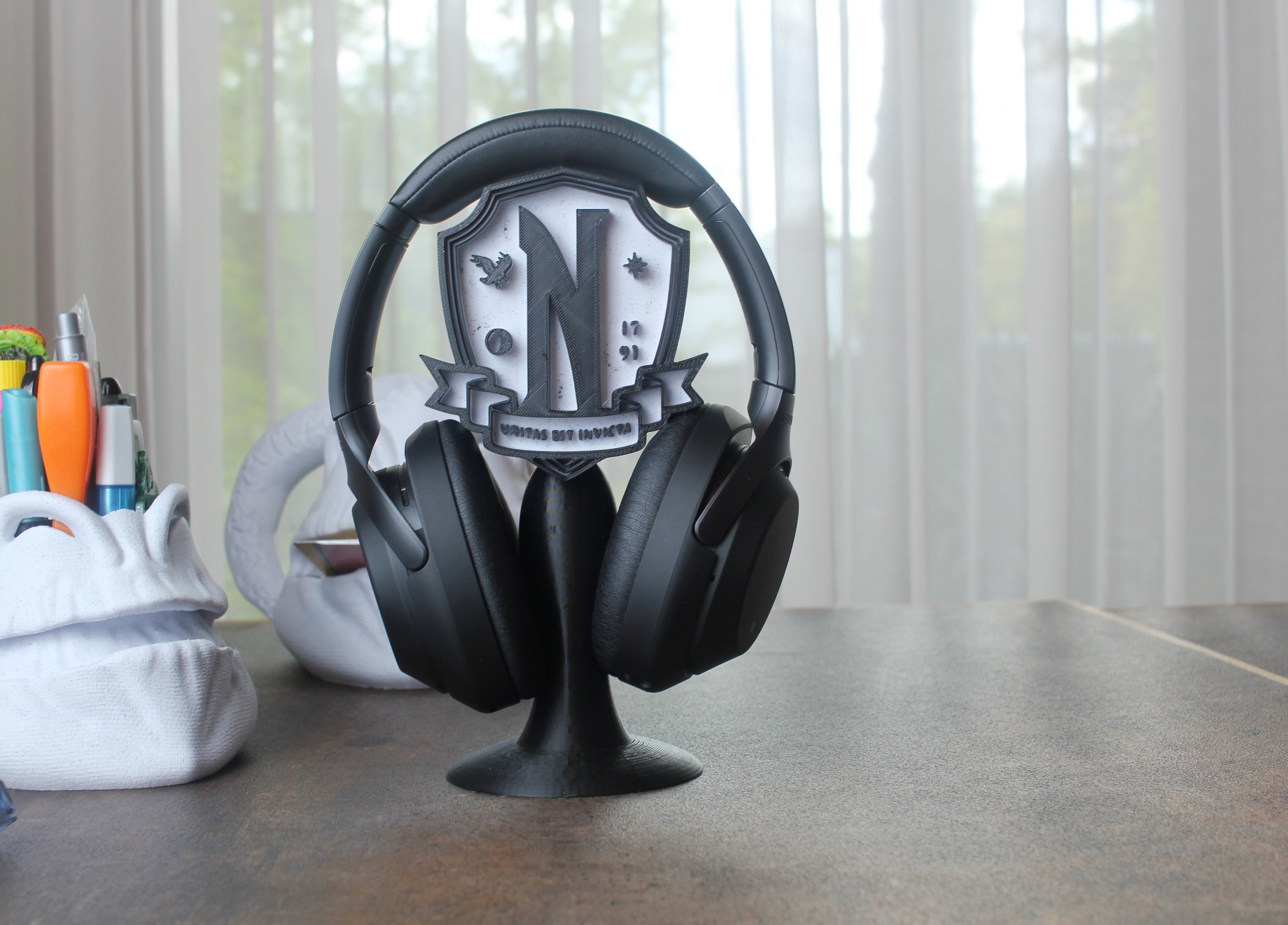 Headphone Stand , Wednesday Addams Headset Holder, Headset Stand Desk ...