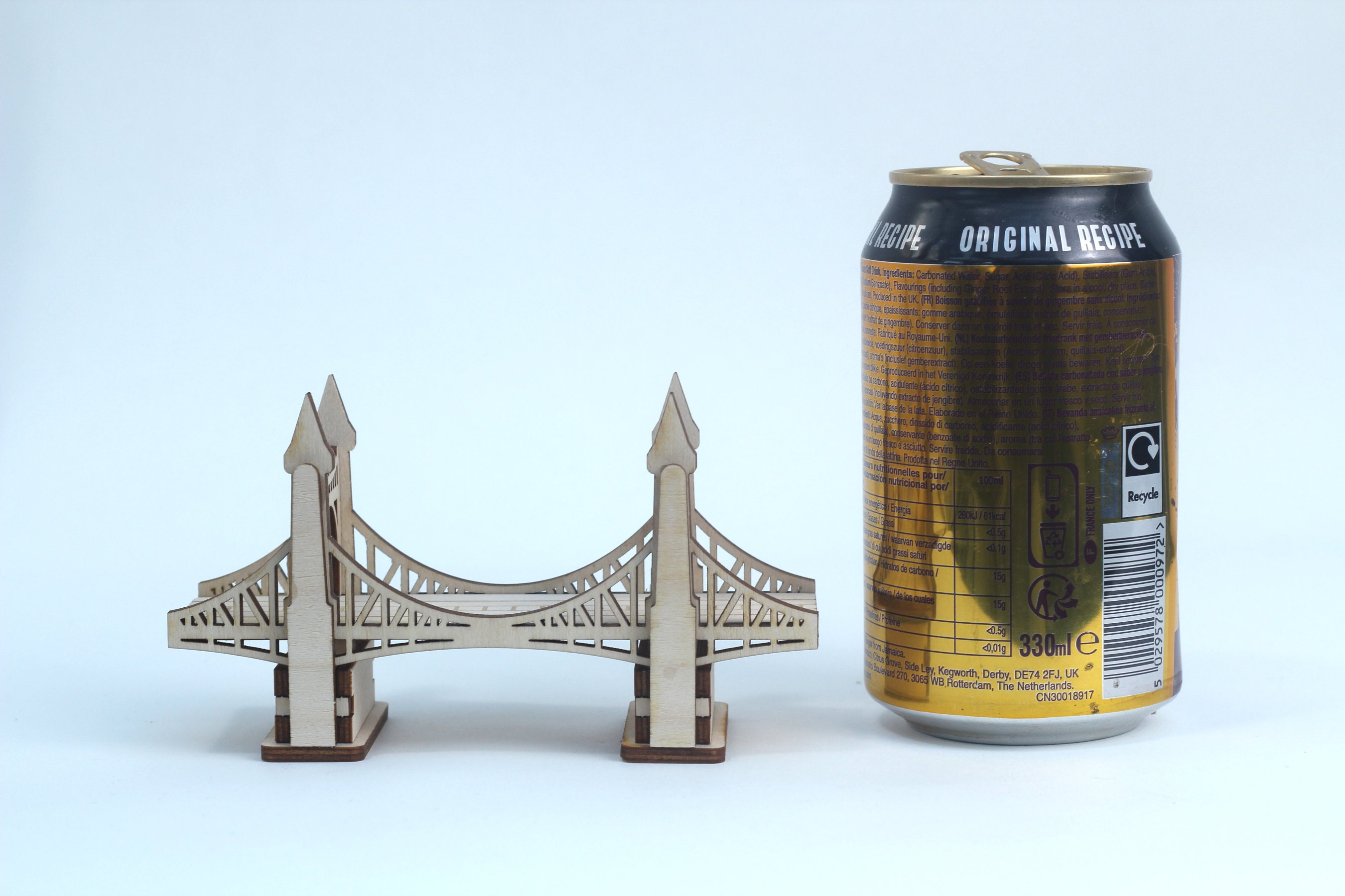 Miniature Wooden Bridge, Tower Bridge Construction Kit, Wooden Bridge ...