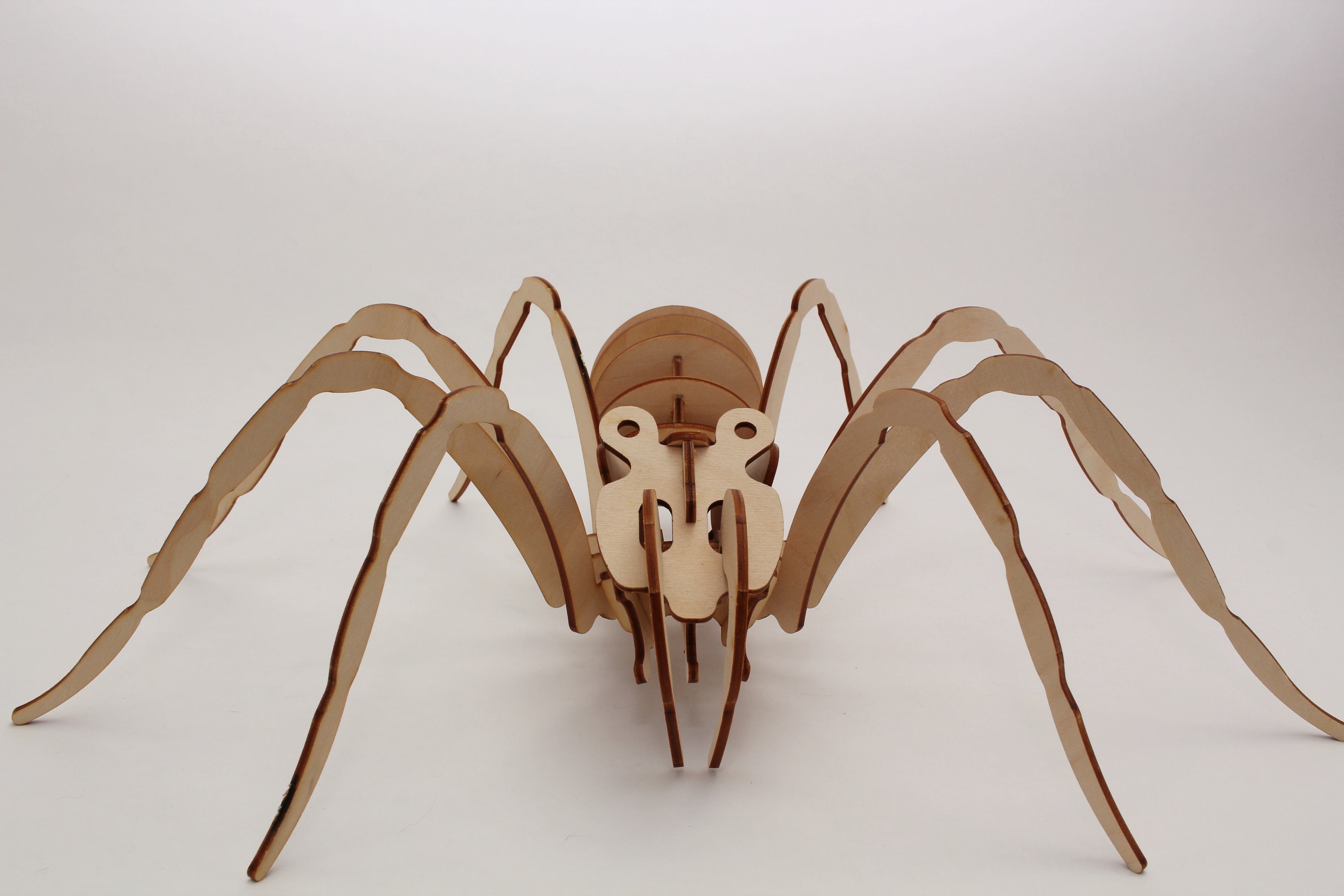 3D Wooden Laser - Cut Spider Puzzle, Wooden Spider, 3D Wooden Puzzle ...