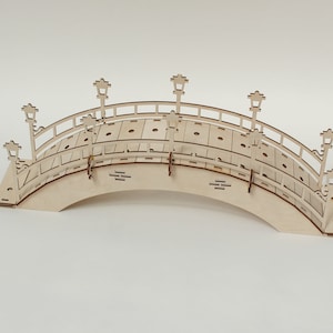 Laser Cut Arched Wood Foot Bridge, Wooden Bridge Construction Kit ...