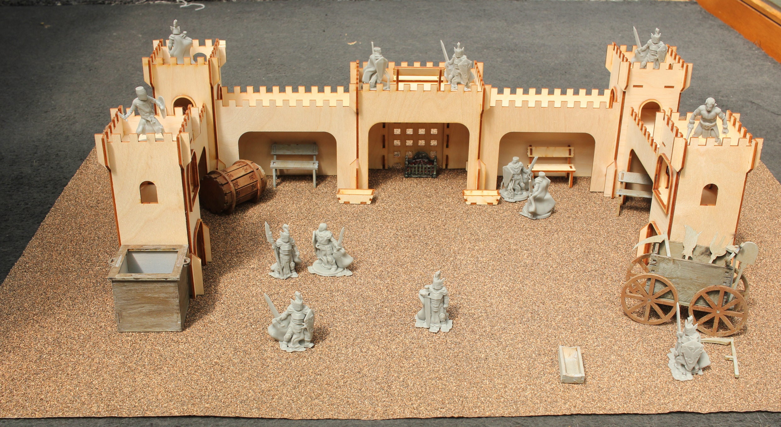 Wooden Castle, Medieval Fortress, Medieval Wooden Castle Building Kit ...