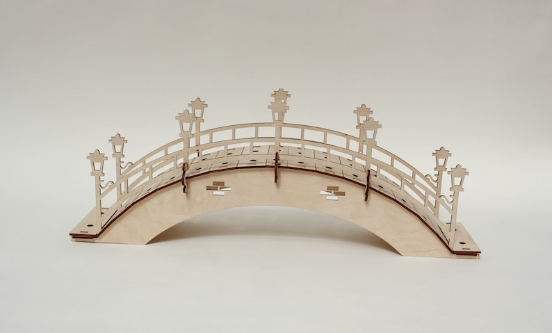 Laser Cut Arched Wood Foot Bridge, Wooden Bridge Construction Kit ...