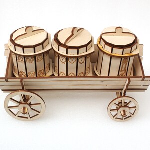 Wood Wagon Home Decor, Wood Wagon Kit, Tiered Tray Wagon, Wagon ...