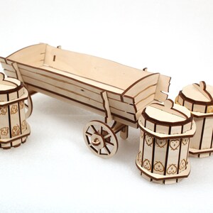 Wood Wagon Home Decor, Wood Wagon Kit, Tiered Tray Wagon, Wagon ...