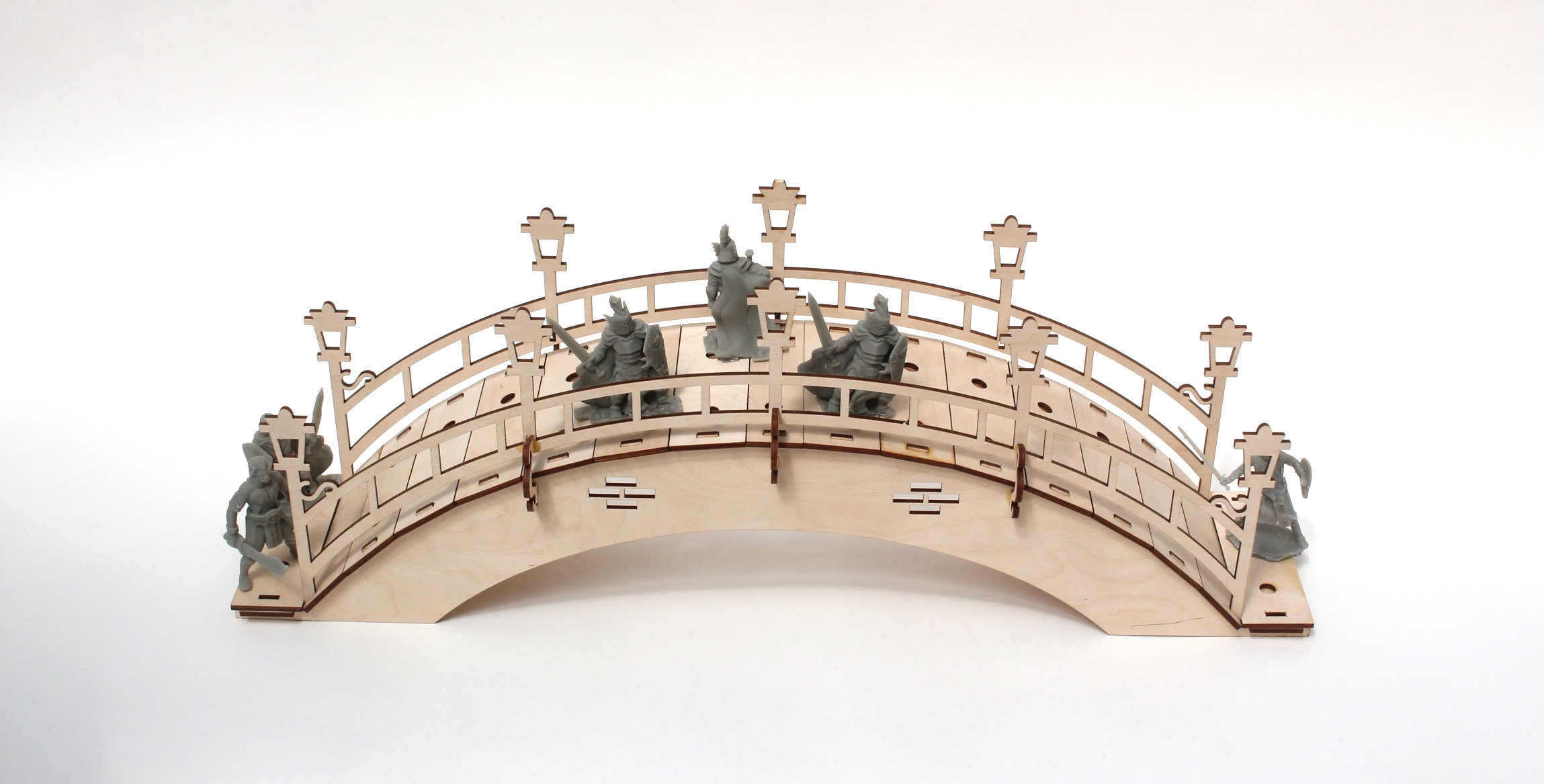 Laser Cut Arched Wood Foot Bridge, Wooden Bridge Construction Kit ...