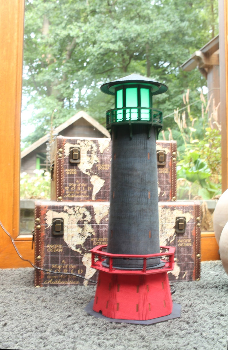 Wooden Lighthouse, Lighthouse Lamp, Tabletop Lamp, Lamp - Etsy