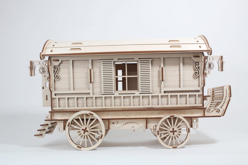Gipsy Wagon, 3D Gypsy Caravan Model Kit, Wooden Carriage Construction ...