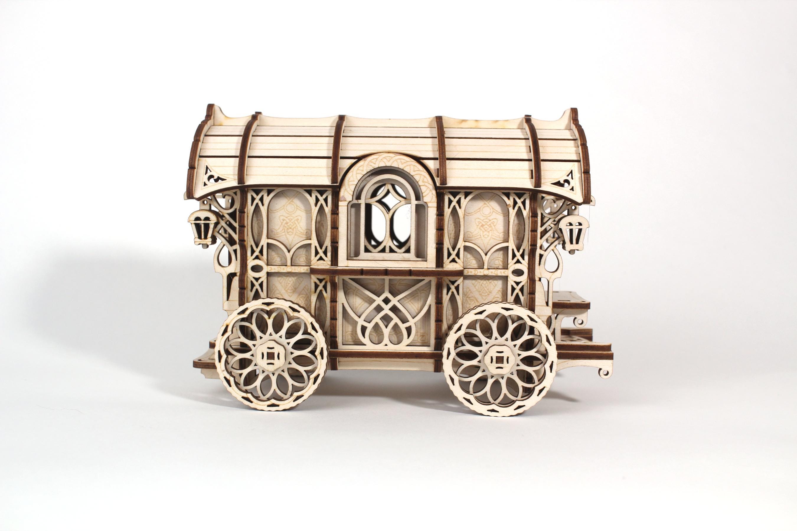 Nomad Caravan Wagon, Laser-cut Carriage , Wagon Kit ,intricate Laser ...