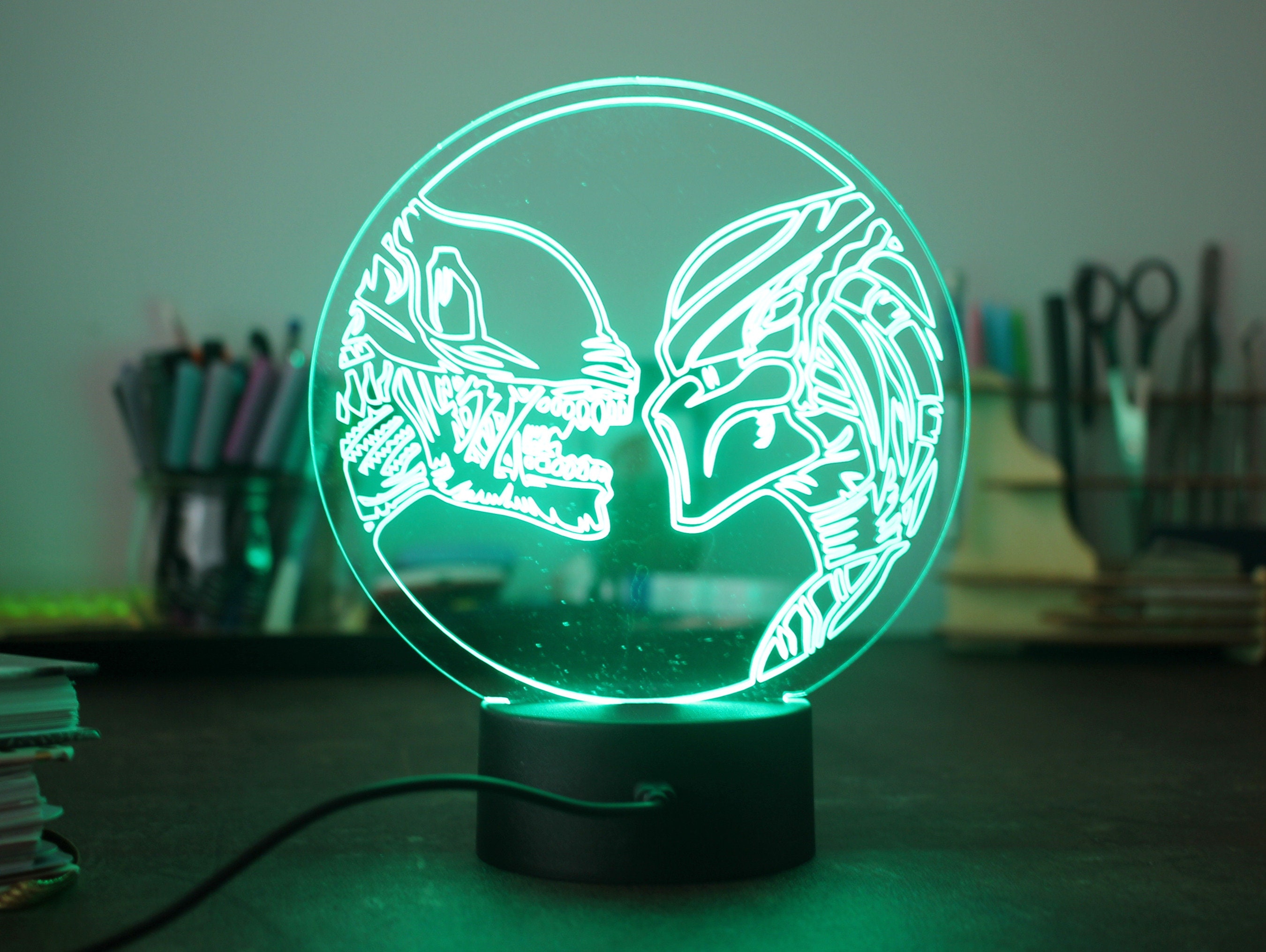 Night Lamp, Alien Vs Predator Night Lamp, Alien Vs Predator Led Lamp ...