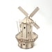 Mini Windmill, Wooden Windmill Model, Windmill Kit, Decorative Windmill ...
