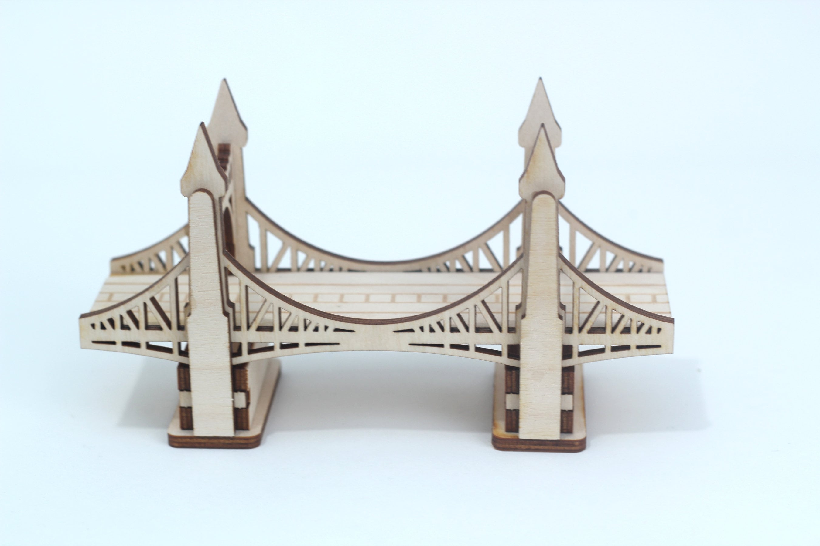 Miniature Wooden Bridge, Tower Bridge Construction Kit, Wooden Bridge ...