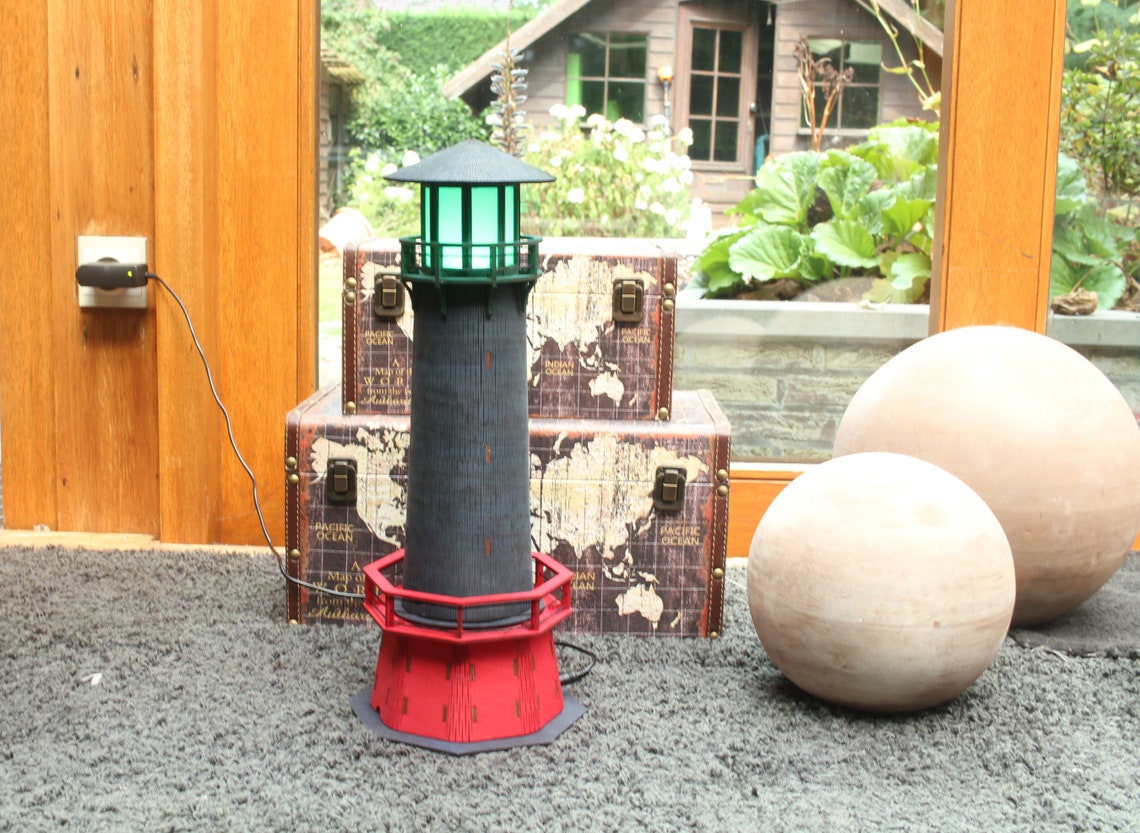 Wooden Lighthouse, Lighthouse Lamp, Tabletop Lamp, Lamp - Etsy