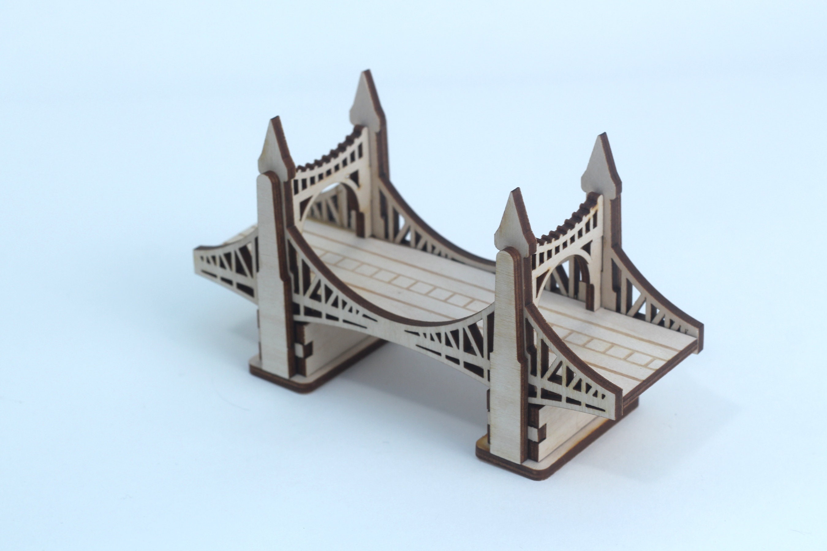 Miniature Wooden Bridge, Tower Bridge Construction Kit, Wooden Bridge ...