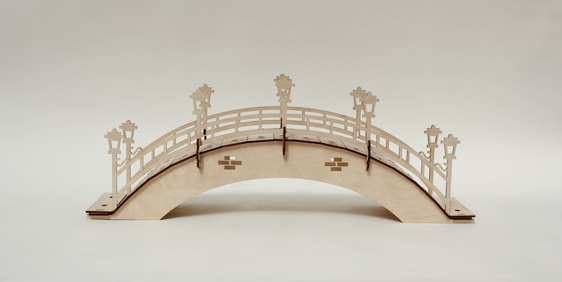 Laser Cut Arched Wood Foot Bridge, Wooden Bridge Construction Kit ...