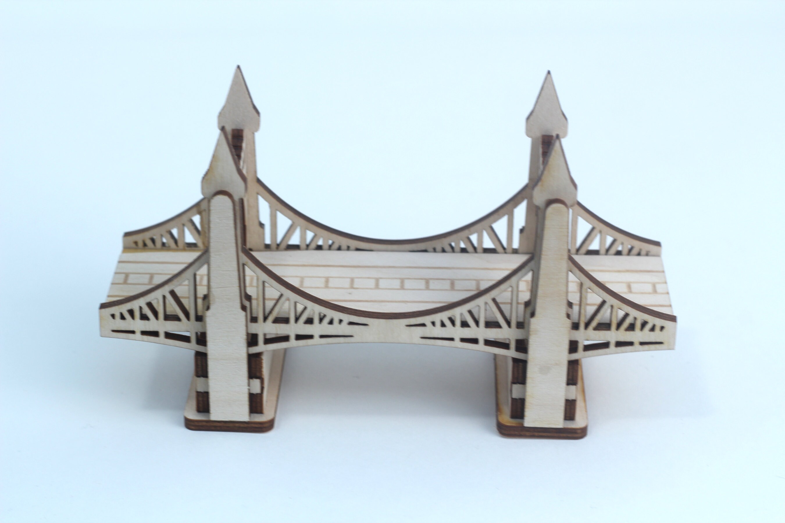 Miniature Wooden Bridge, Tower Bridge Construction Kit, Wooden Bridge ...
