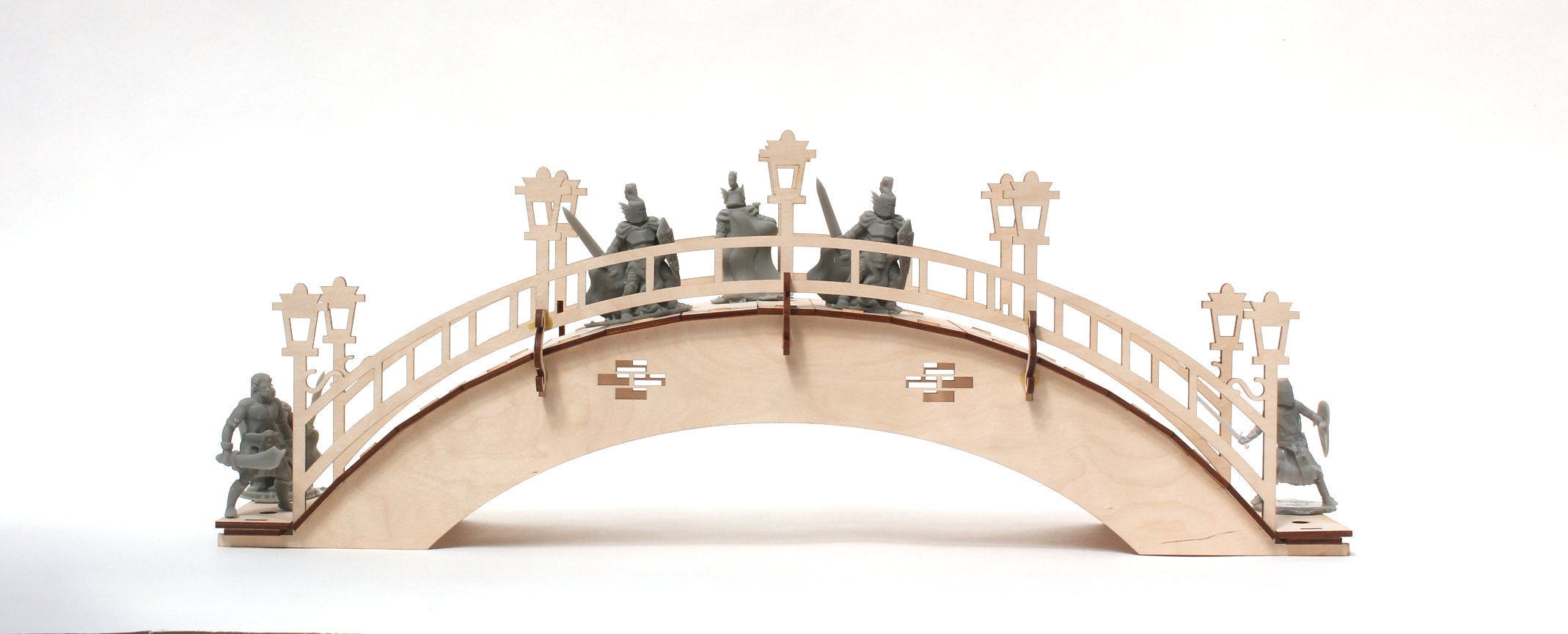 Laser Cut Arched Wood Foot Bridge, Wooden Bridge Construction Kit ...