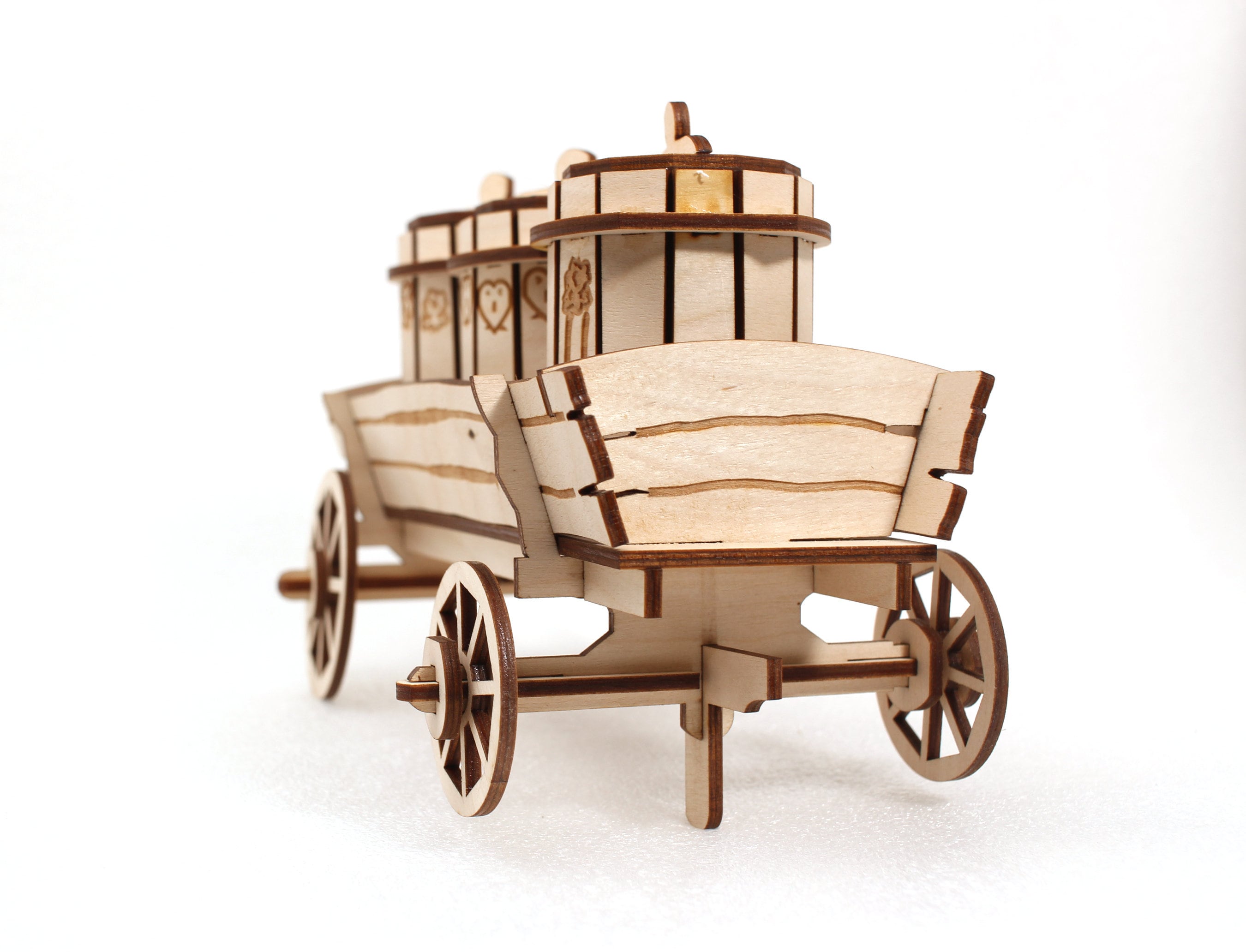 Wood Wagon Home Decor, Wood Wagon Kit, Tiered Tray Wagon, Wagon ...