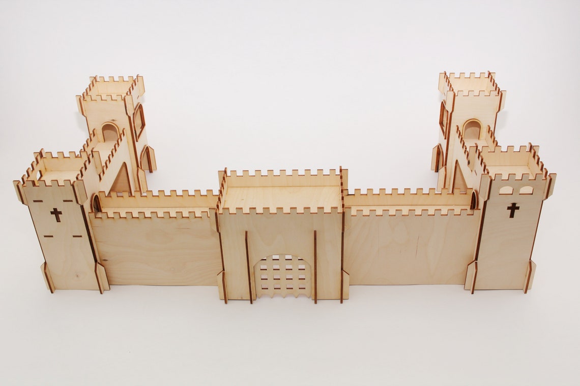 Wooden Castle, Medieval Fortress, Medieval Wooden Castle Building Kit ...