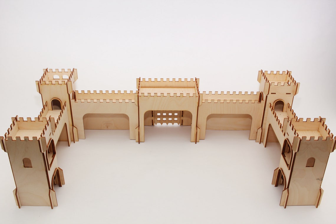 Wooden Castle, Medieval Fortress, Medieval Wooden Castle Building Kit ...