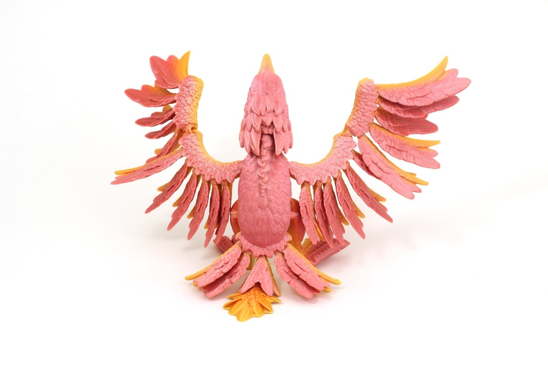 Phoenix Bird Articulated Phoenix 3D Printed Phoenix Flexi - Etsy