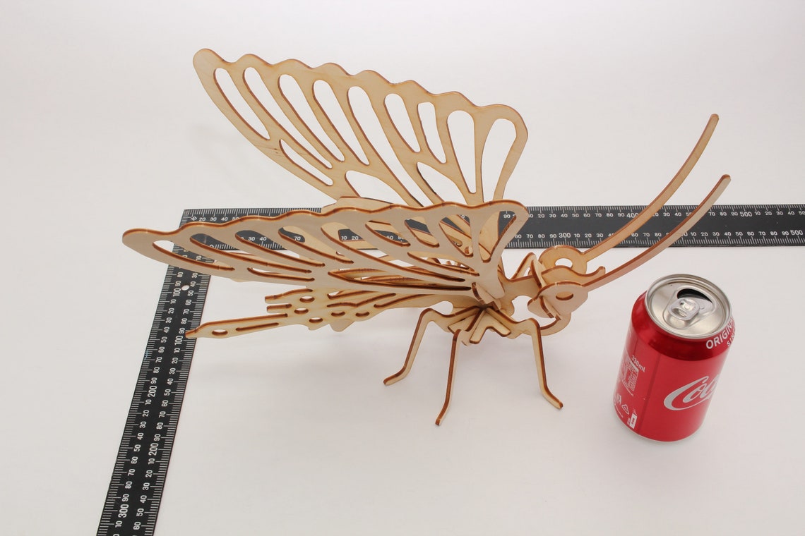 3D Laser - Cut Wooden Butterfly Puzzle, Wooden Butterfly - Etsy