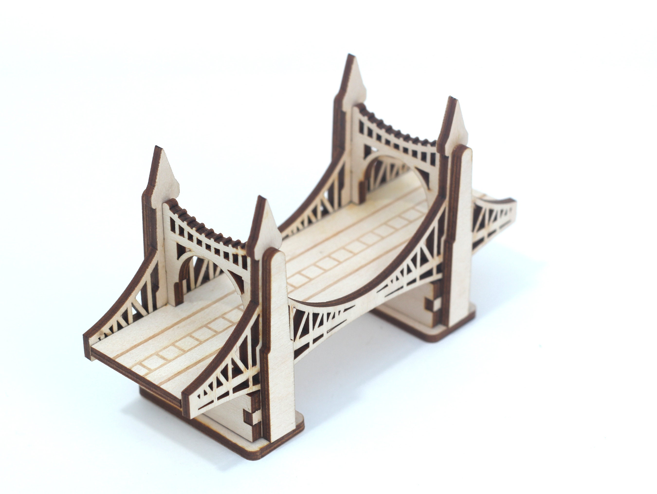 Miniature Wooden Bridge, Tower Bridge Construction Kit, Wooden Bridge ...
