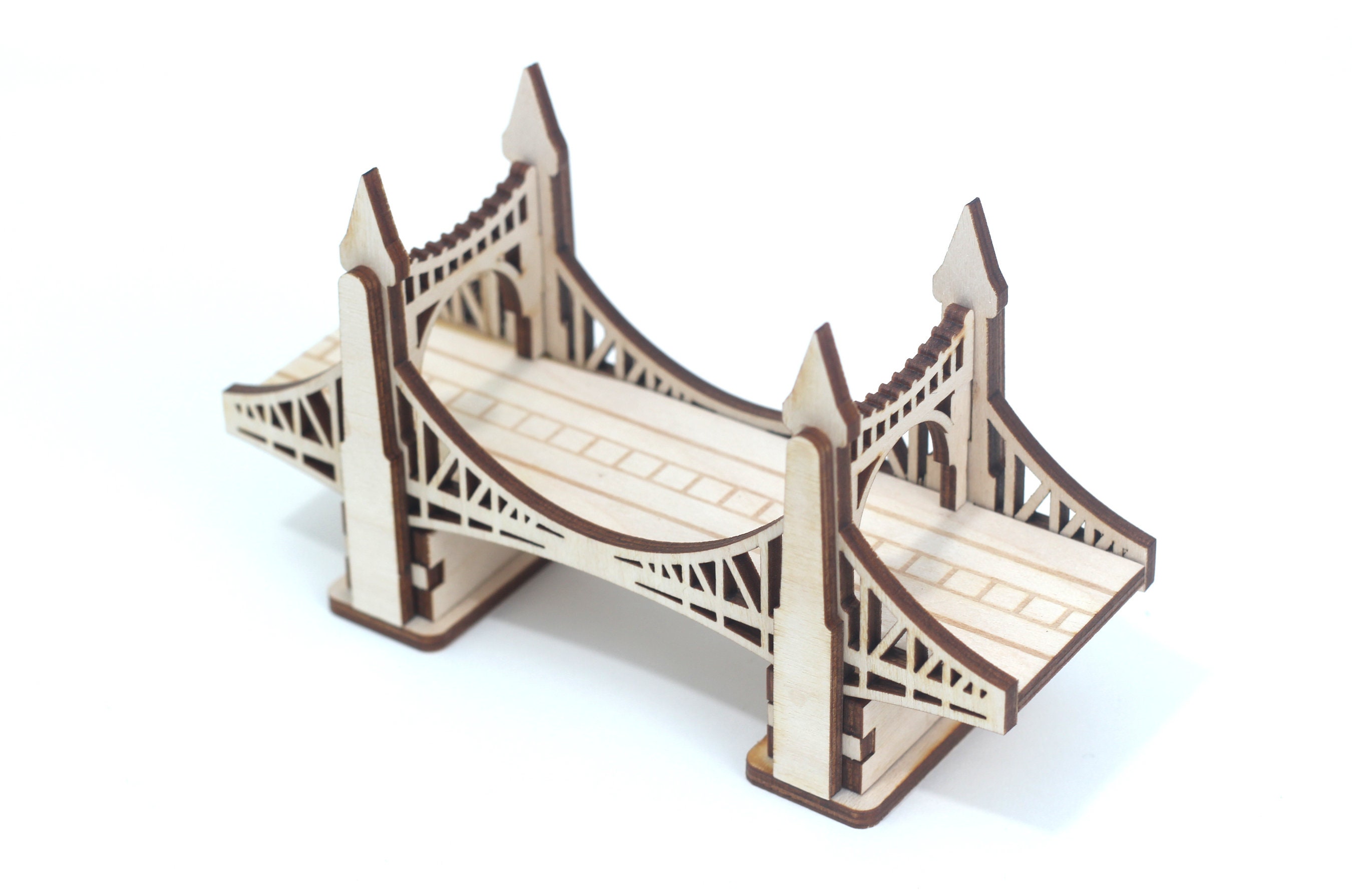 Miniature Wooden Bridge, Tower Bridge Construction Kit, Wooden Bridge ...