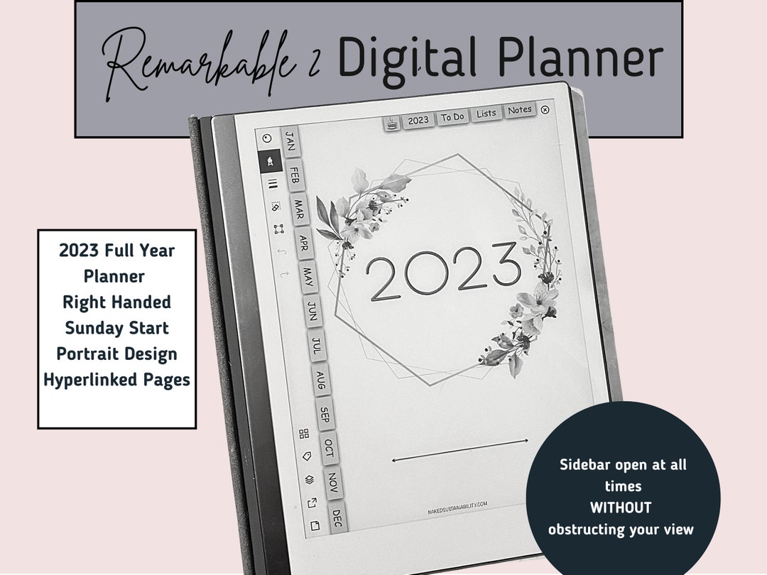 Minimalistic 2023 Digital Planner for Remarkable 2 - Etsy